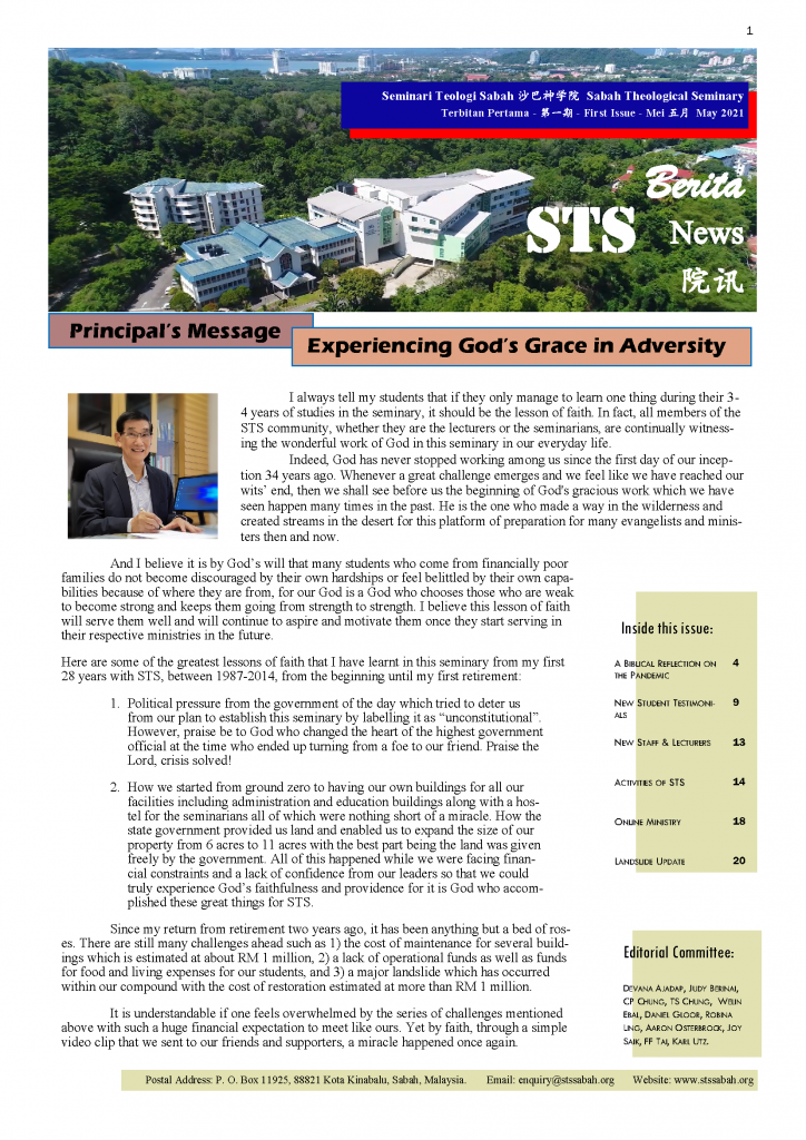 STS News - MAY 2021 - Sabah Theological Seminary