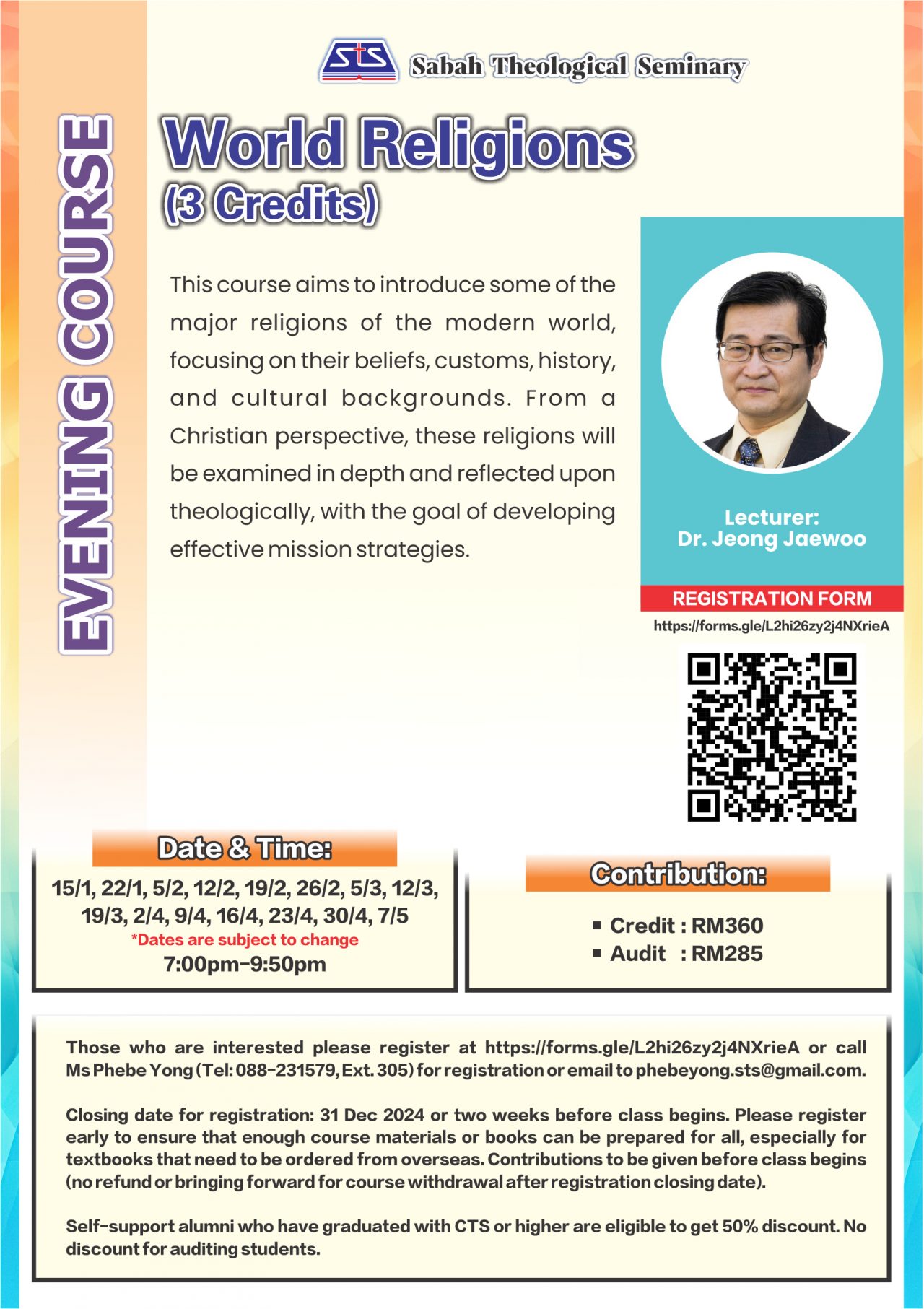 English Department January – May 2025 Evening Courses - Sabah ...